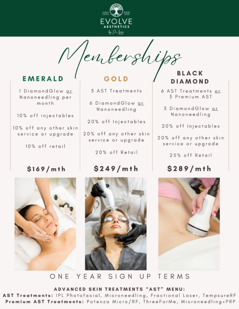 Memberships Evolve Aesthetics Memberships Evolve Aesthetics